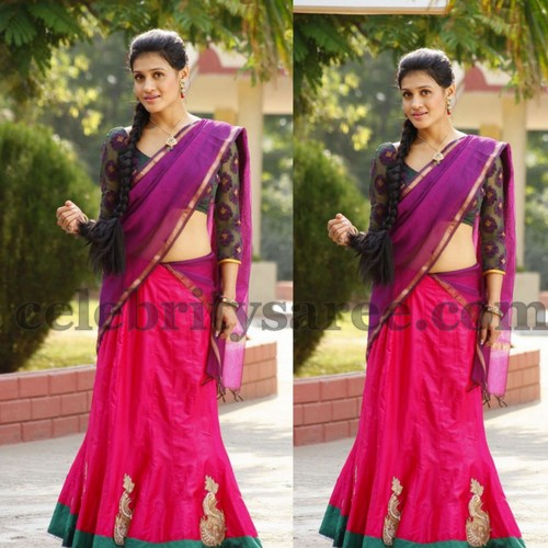 Kimaya Simple Half Saree - Saree Blouse Patterns