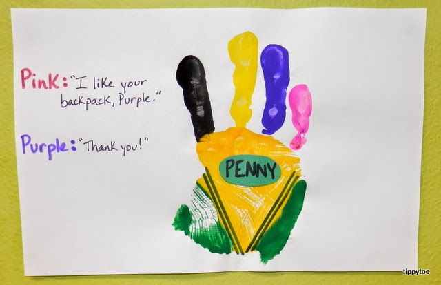 Tippytoe Crafts: Handprint Crayon Boxes