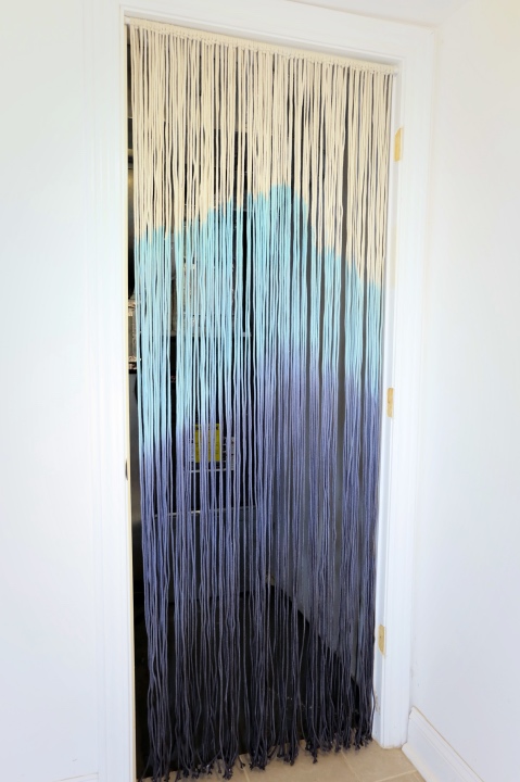 Dip Dyed String Curtain. - Flipping the Flip