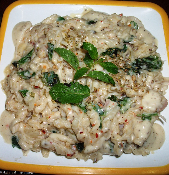 Edible Entertainment Rotini Pasta With Cheese Sauce Microwave