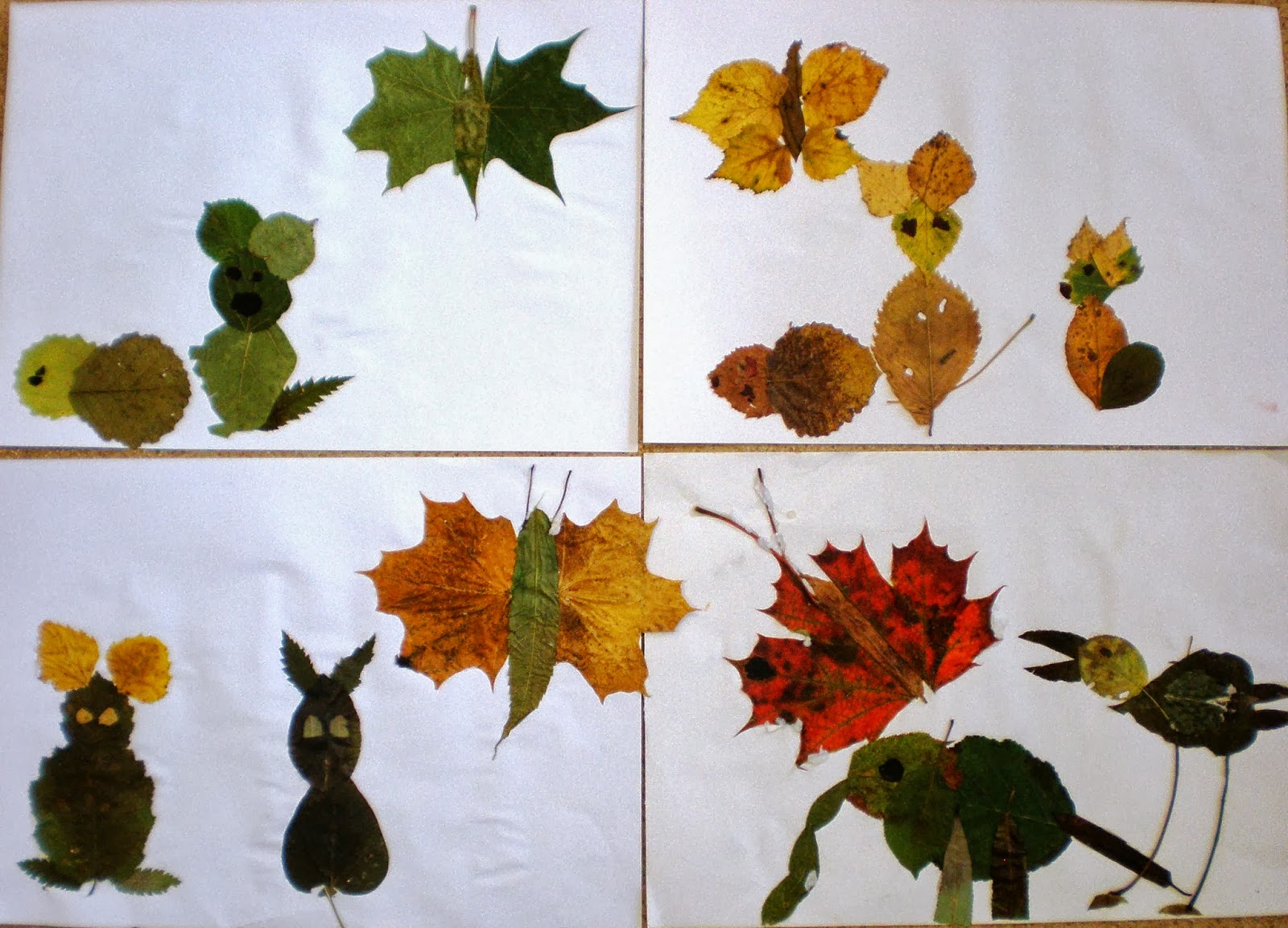 Osavad käed: Kuivatatud lehtedest loomad