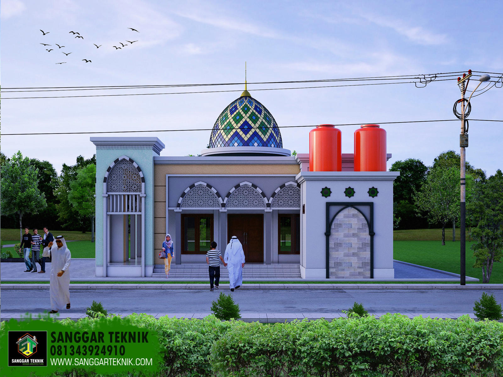 DESAIN MUSHOLLA MINIMALIS 7 X 7 ( 1 LANTAI ) | SANGGAR TEKNIK