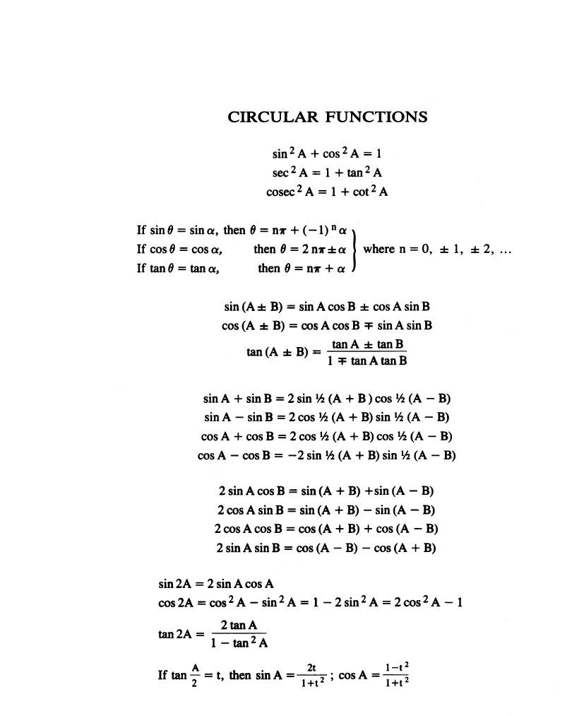 Math Booklet Circular Functions