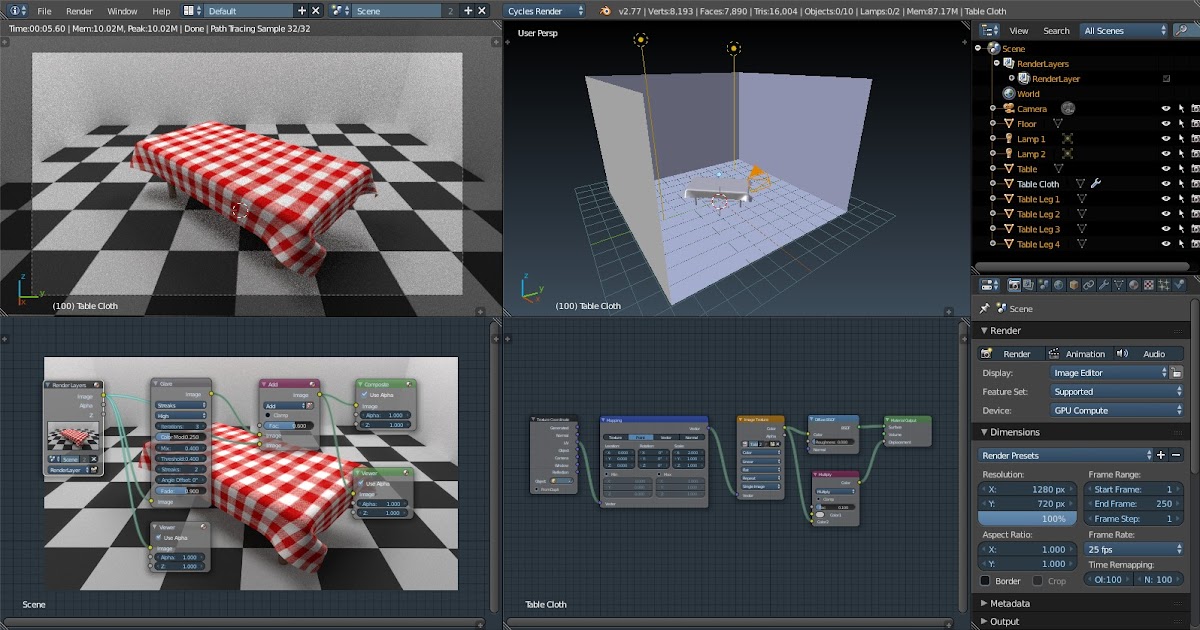 Everything Blender: Tutorial - Tablecloth 01