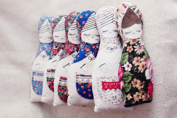 Matrioshka - papusi handmade - Nasturelul fermecat - jucarii handmade