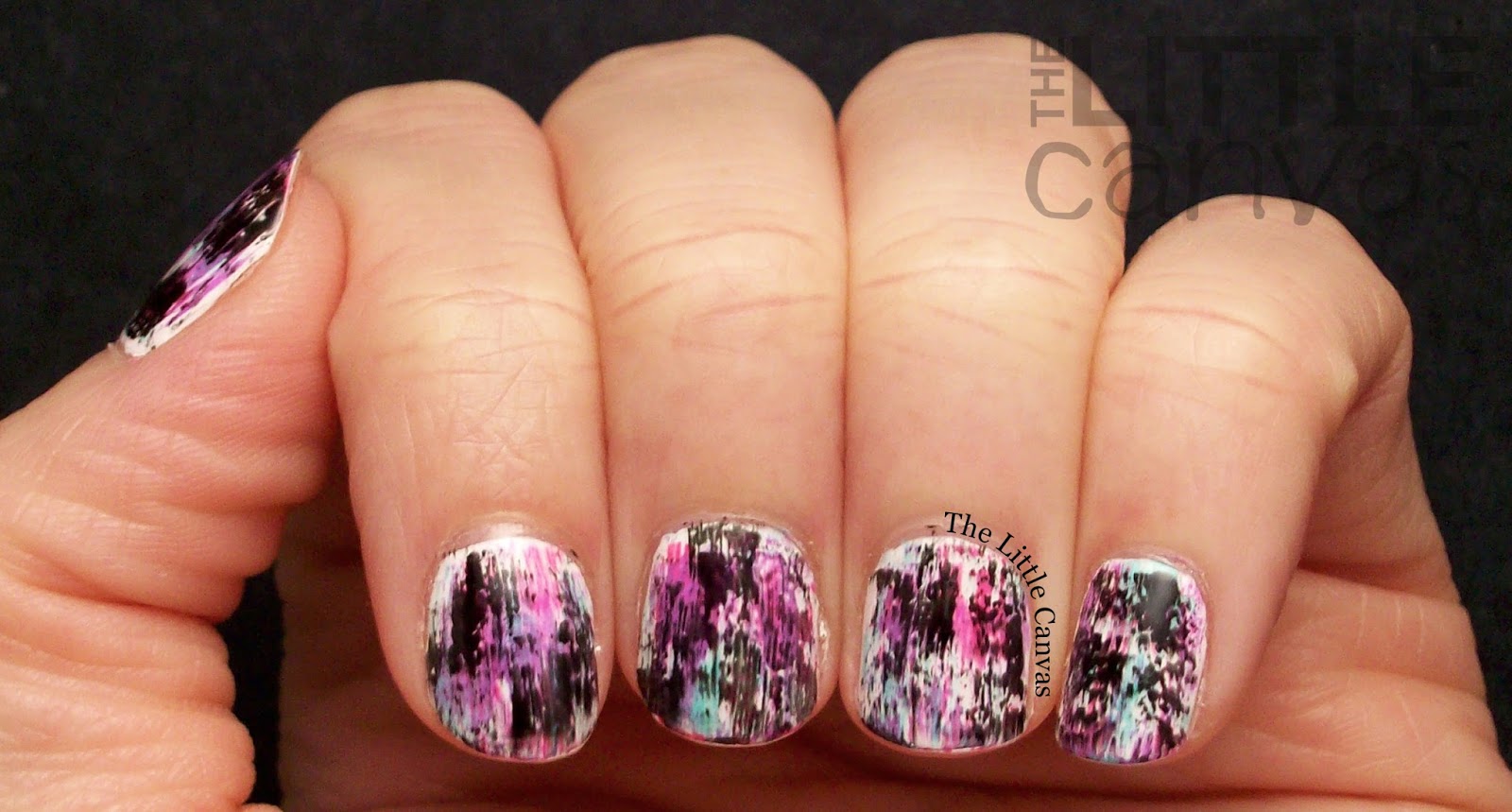 Chalkboard Nails Grunge Look - The Little Canvas