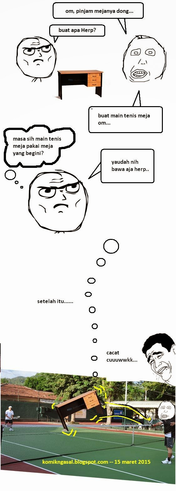 Herp Main Tenis Meja ~ Meme Strip Comic