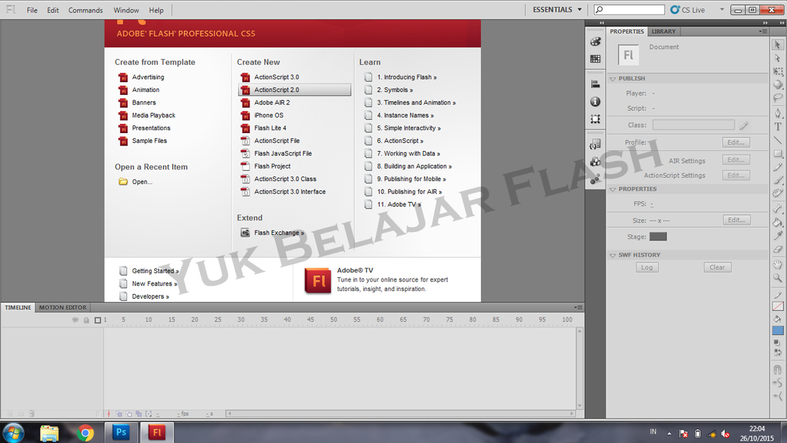Teknik Masking dalam Adobe Flash - Yuk Belajar Flash