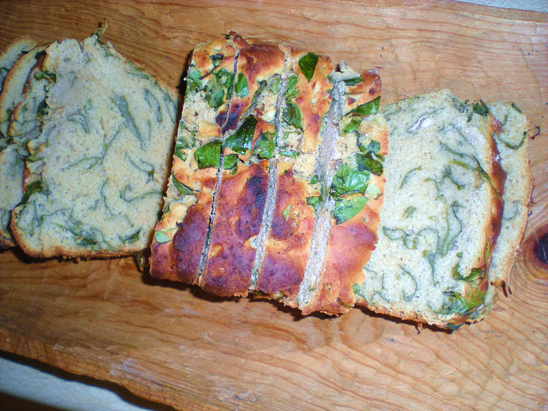 Great Scott: WHAT'S BAKING? GARLIC & HERB CHEESE AND SPINACH LOAF BREAD