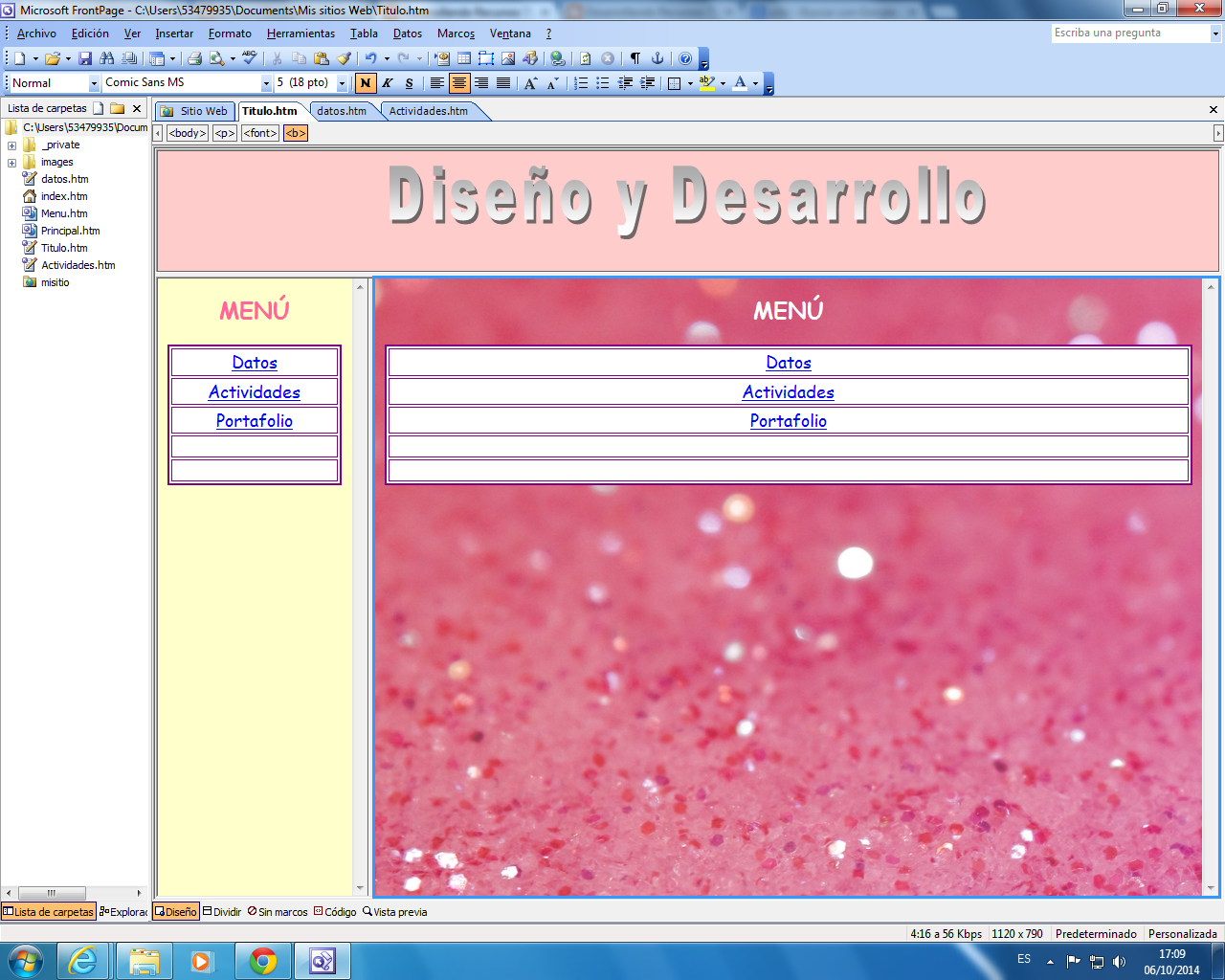 Desarrollando Recursos TIC: #5. Experiencias - Manejando FrontPage