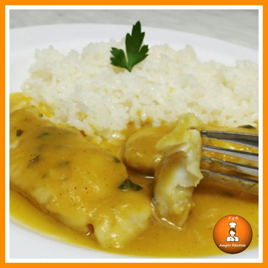 Merluza en salsa de calabaza y curry ~ Fácil y Rico Ampis Recetas