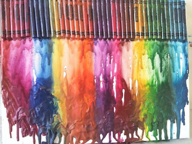 ANU PAINTING AND CRAFTS: Crayon Blow Dry Abstract Art