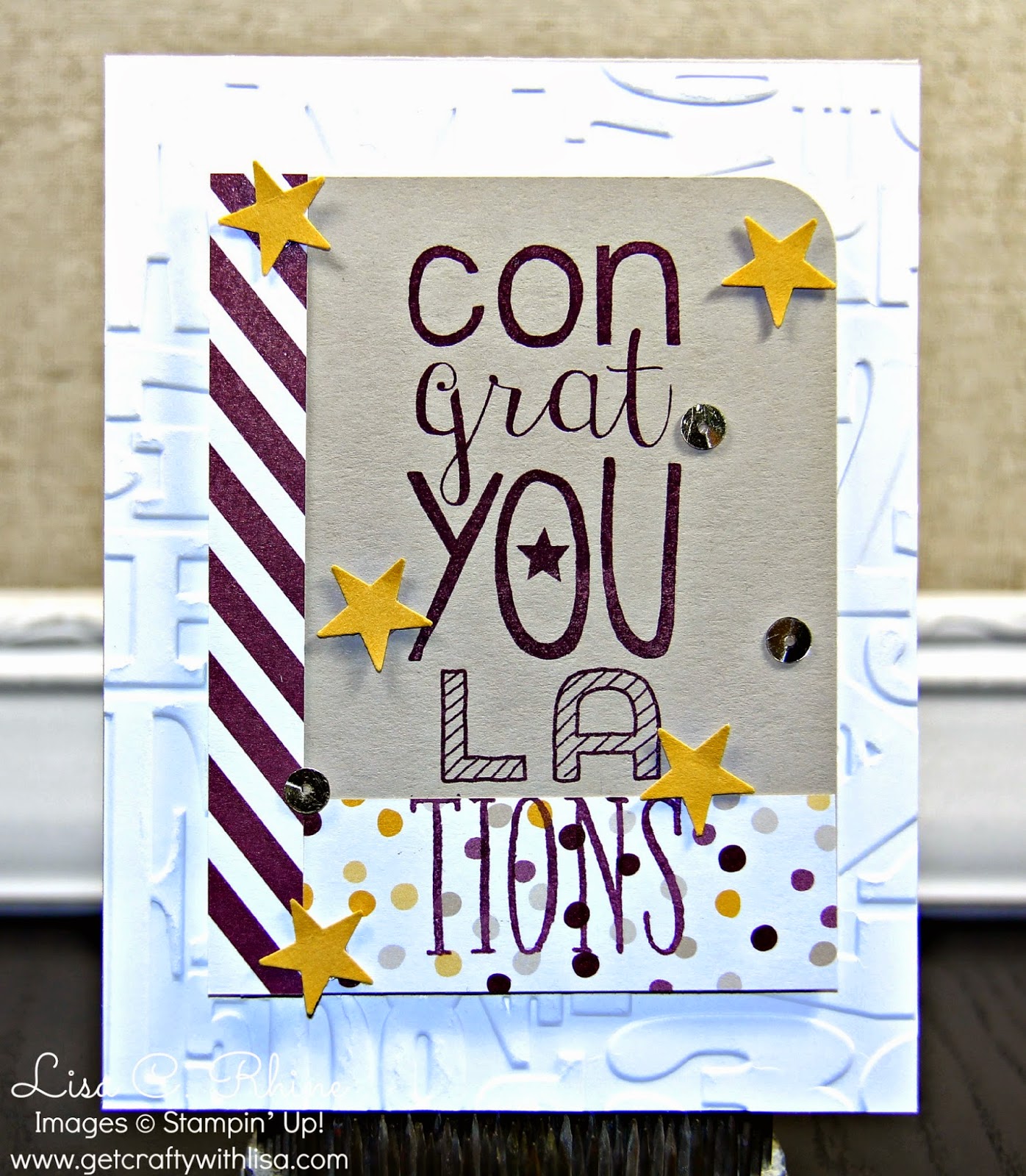 Get Crafty with Lisa: Congratulations with Stars & Stripes