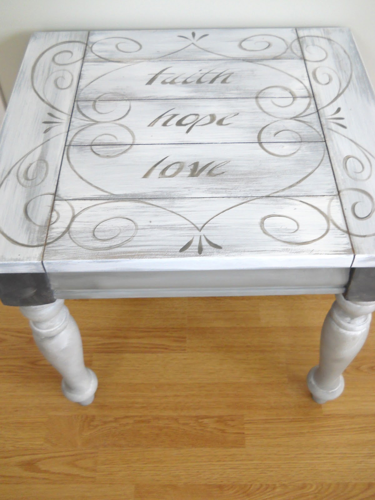 Lake Girl Paints: End Table Redo - Shades of Grey