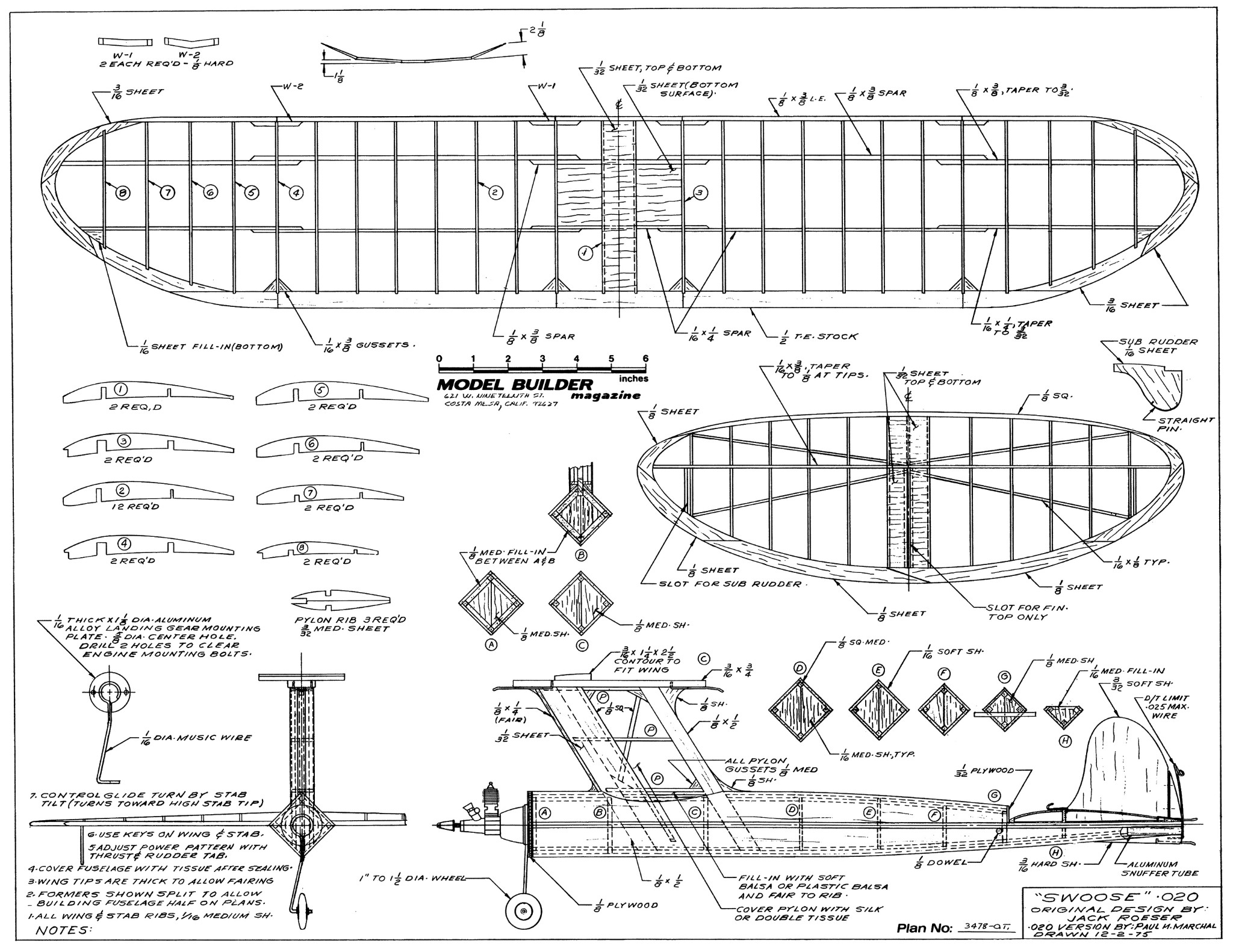 Volar Libremente - Free Flight Models Airplanes: SWOOSE .020 de Jack ...