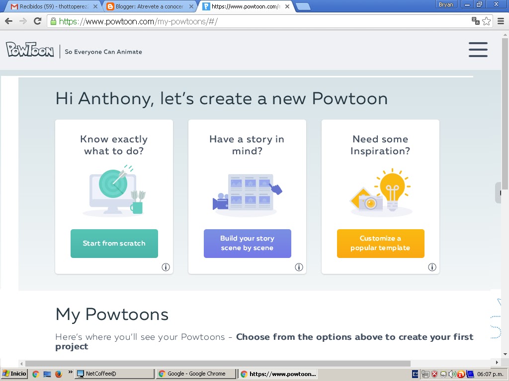 Atrevete a conocer Powtoon