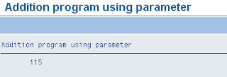 Adding two numbers in SAP ABAP using parameters. | SAP ABAP Online Tutorials
