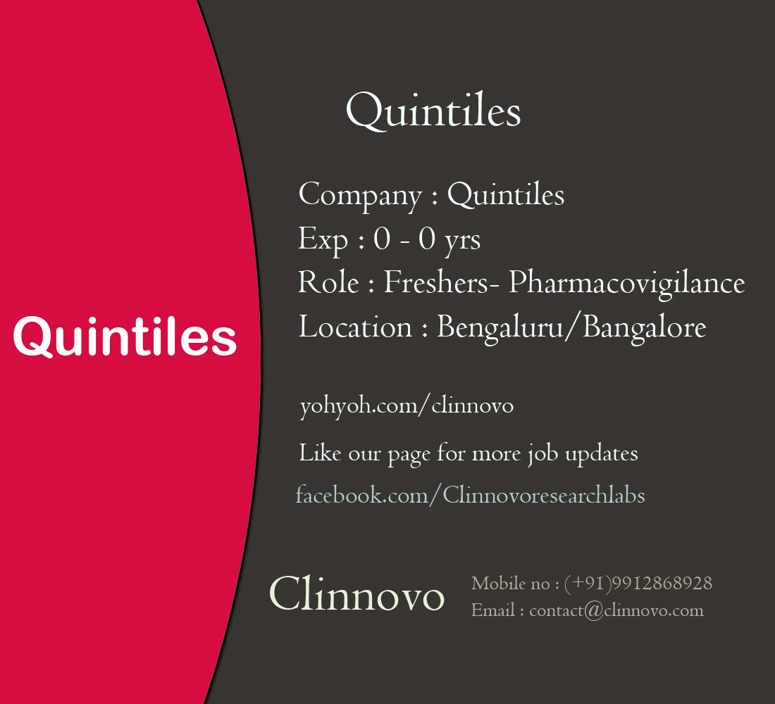 Clinnovo News: Job opportunity with Quintiles