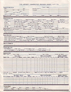Quag Keep: The Armory Character Record Sheet, Cassandra's Wave of Exhaustion