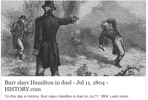 The Mindless Freaks: Aaron Burr-Alexander Hamilton Duel 7/11/1804