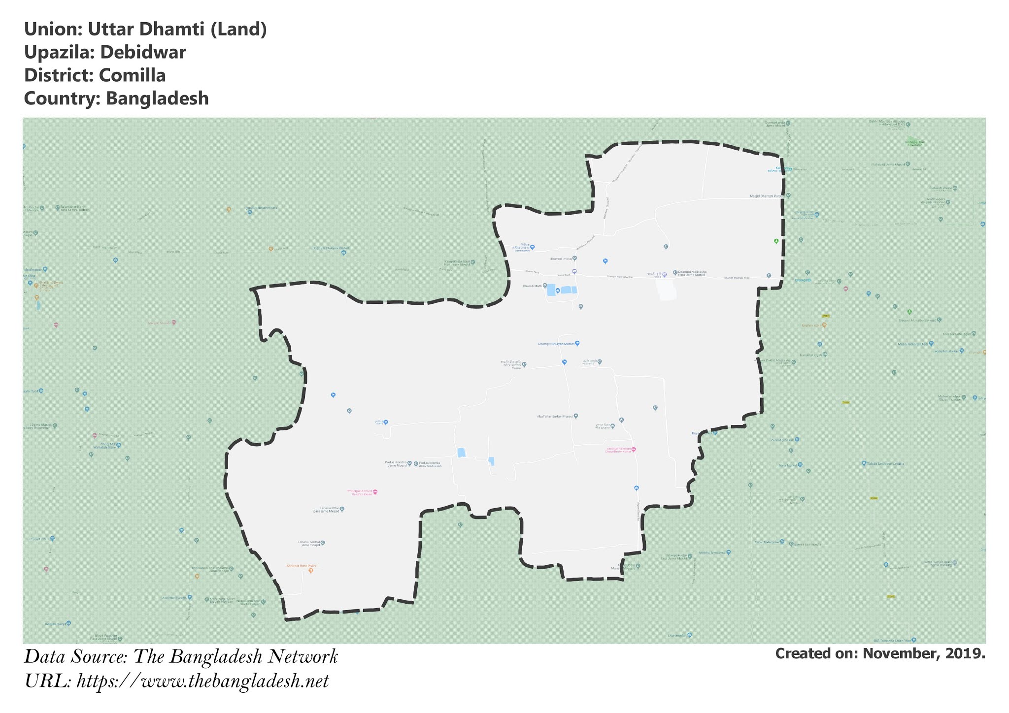 Uttar Dhamti Union, Comilla