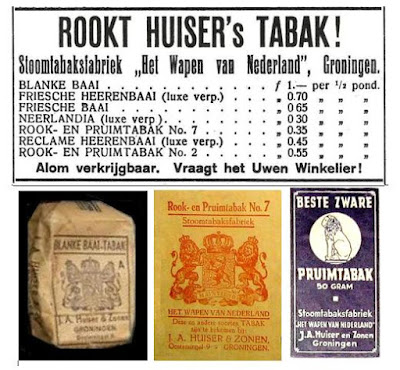 tabakvaria: TABAKSFABRIEK HUISER - Groningen