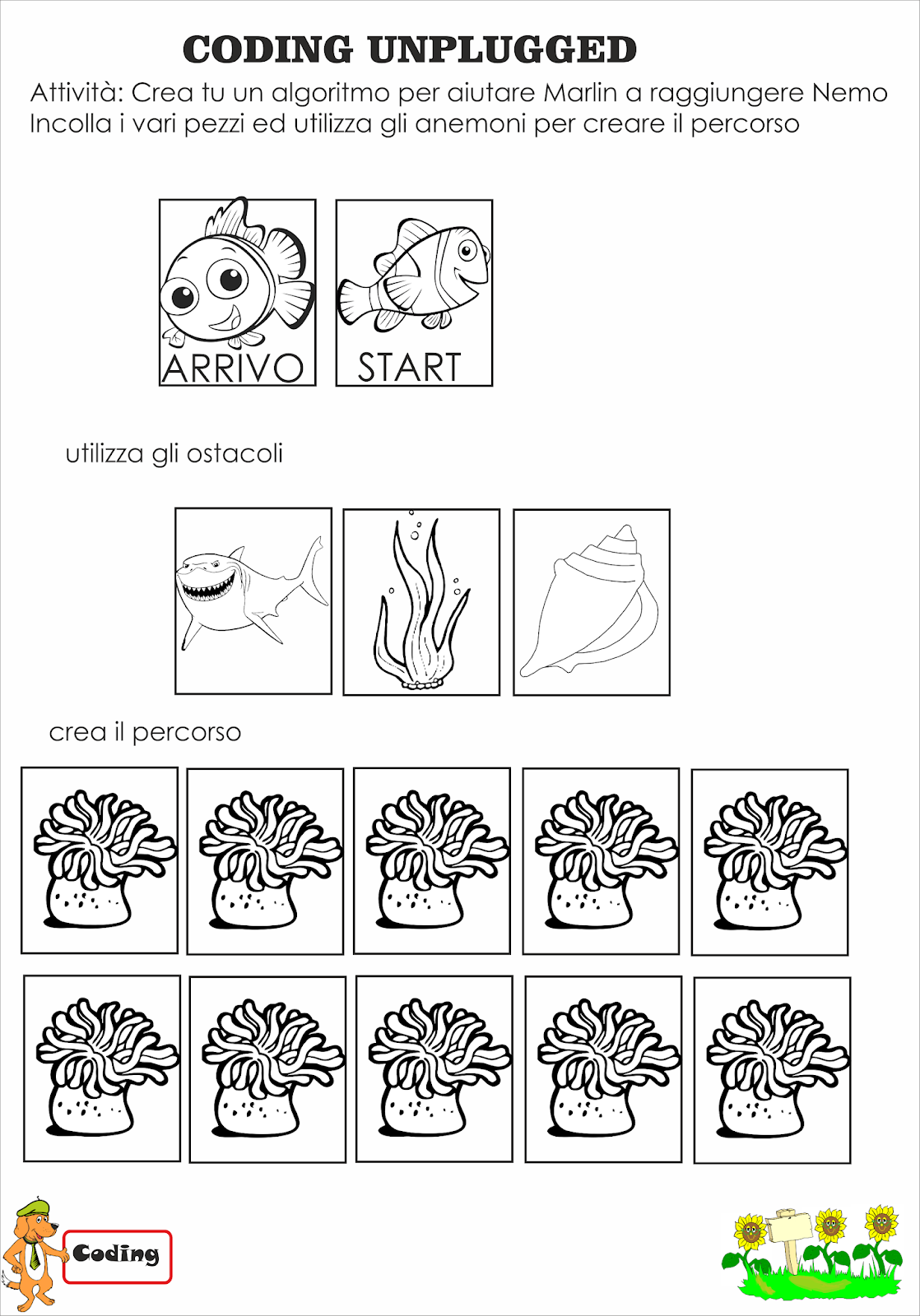 A Scuola con Poldo: A lezione di Coding: Il coding con Nemo unplugged