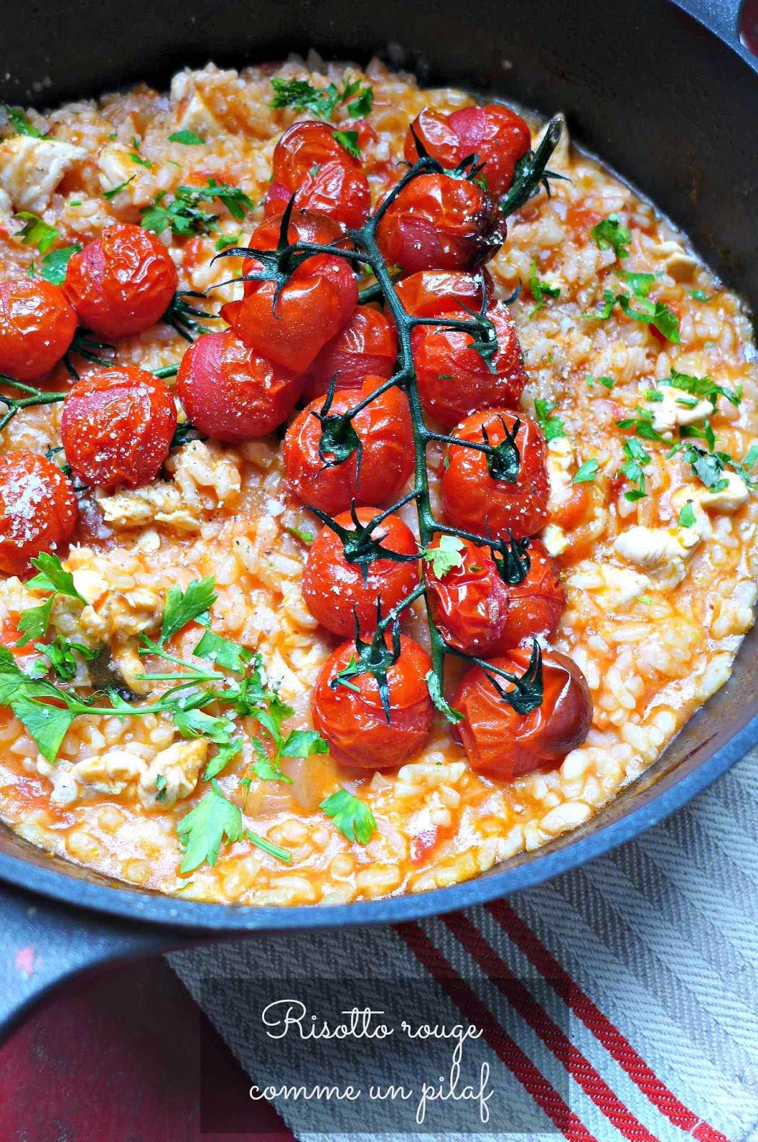 Risotto au four comme un pilaf et des Pasteis