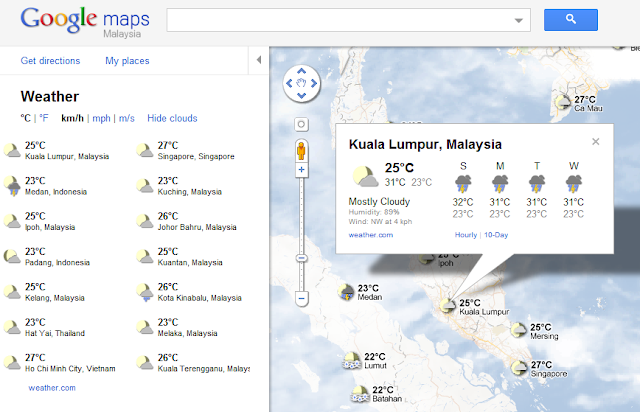 New Weather in Google Maps!