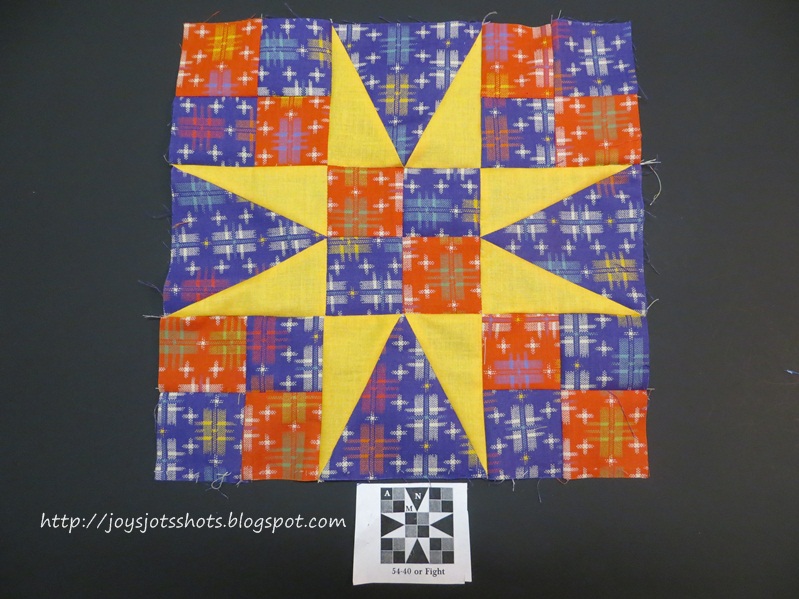 Joy's Jots, Shots & Whatnots: Quilt Block Shot # 1: 54-40 or Fight