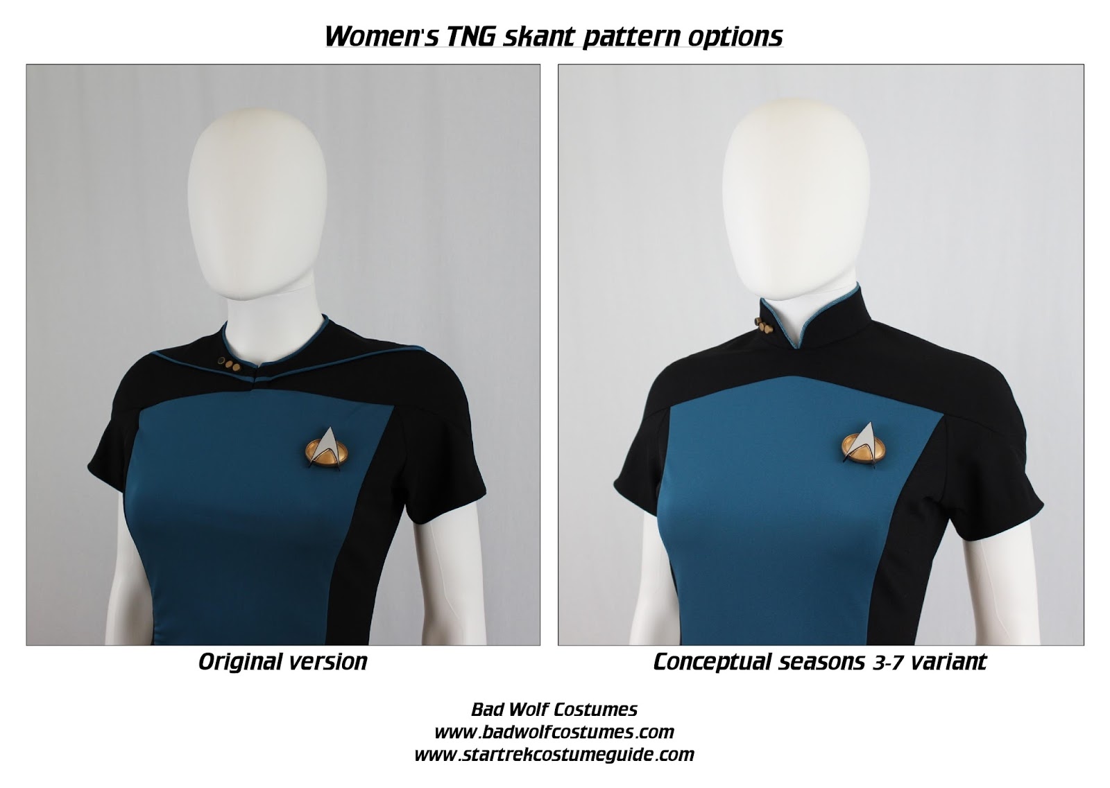 Bad Wolf Costumes Star Trek Tng Womens Skant Sewing Pattern