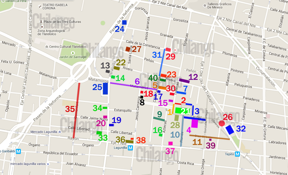 El Famoso Barrio de Tepito: Mapa Turistico de Tepito