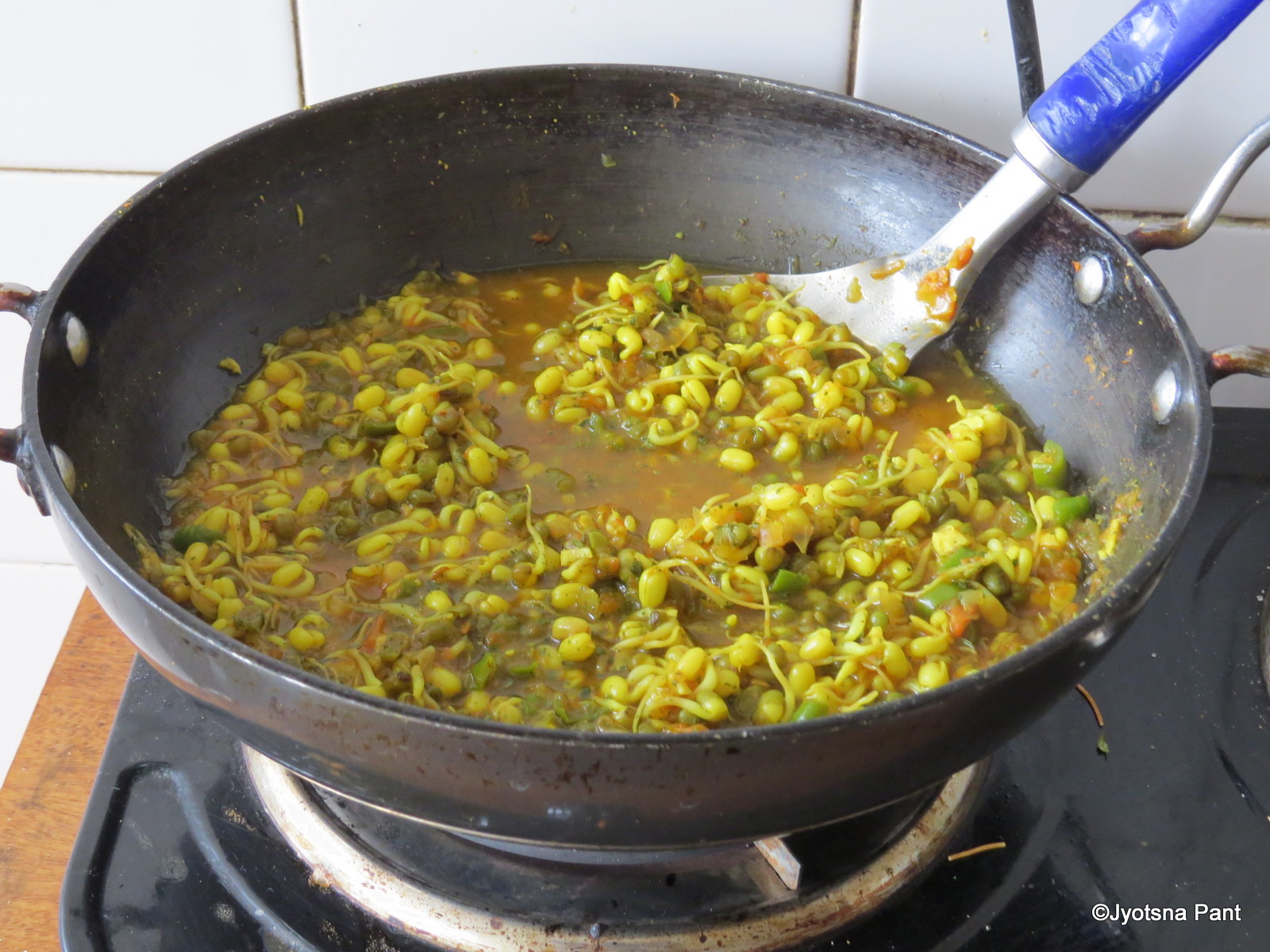 With Love from Mom's Kitchen: Low Oil Sprout with Gravy (Indian savory ...