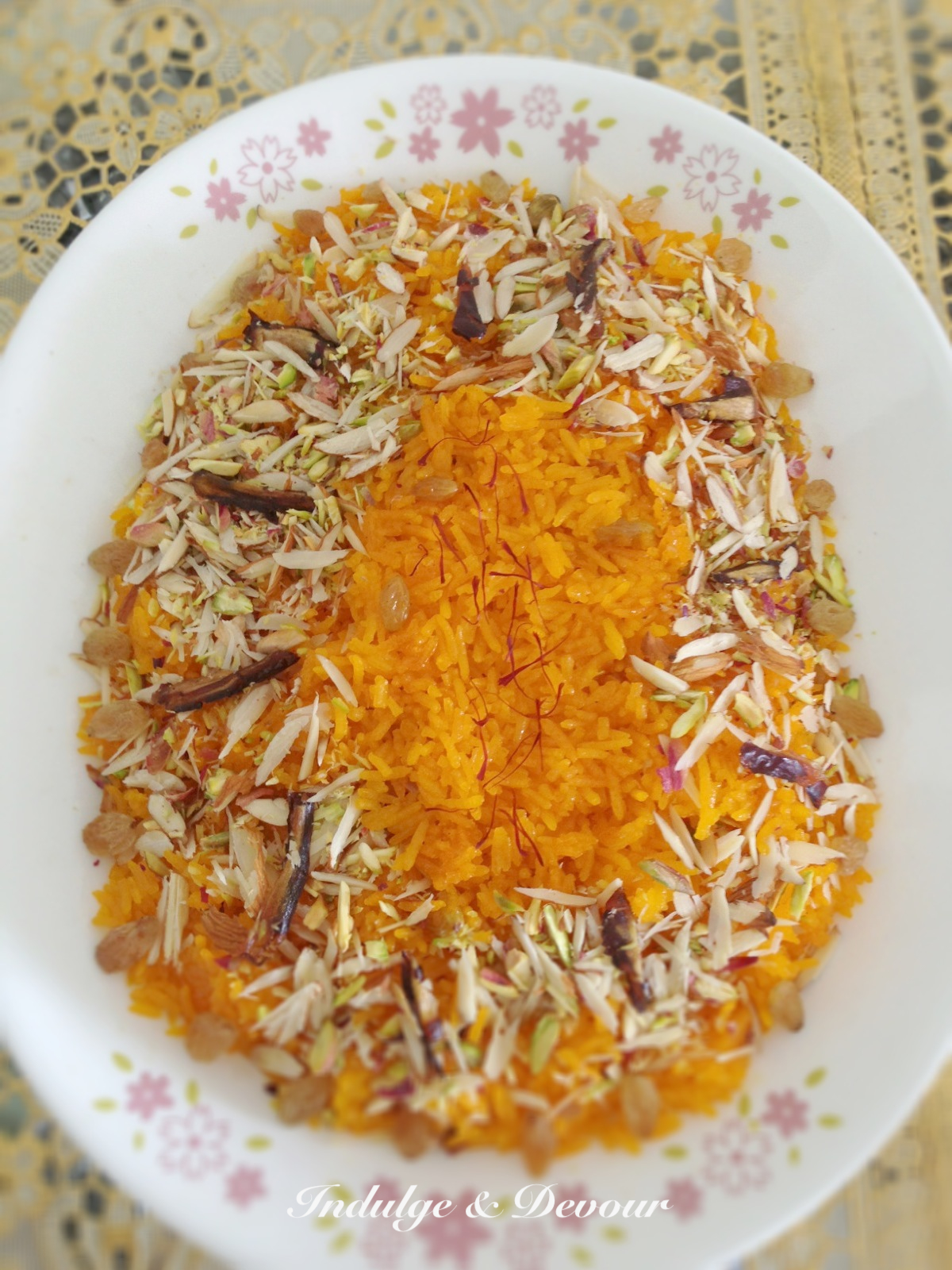 Indulge & Devour: Pineapple Sweet rice (Zarda)