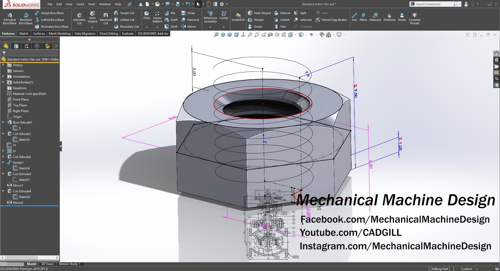 Mechanical Machine Design: Parametric Modeling in SolidWorks using ...