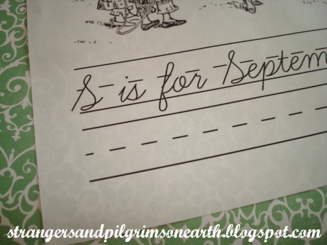 Strangers & Pilgrims on Earth: "The Calendar" Cursive & Printing ...