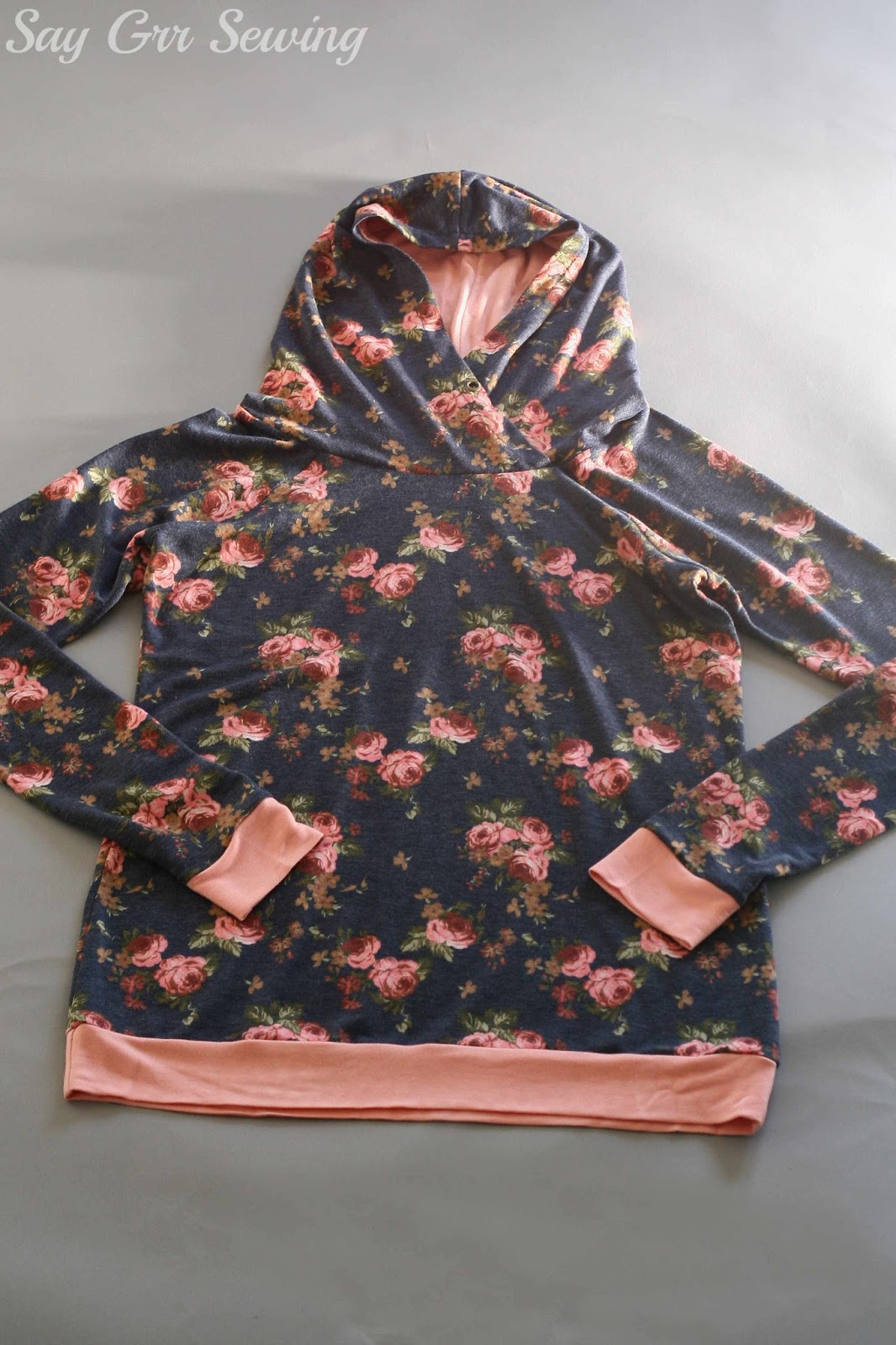 Say Grr Sewing: Floral Dress and Hooded Raglan