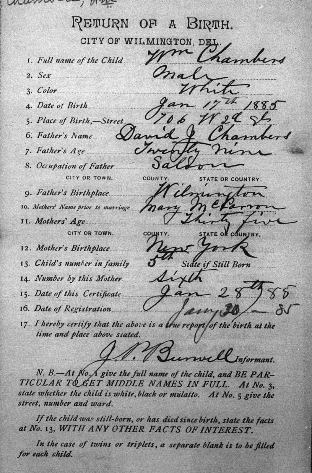 Southern Legacy: William H. Chambers (1885-1945)