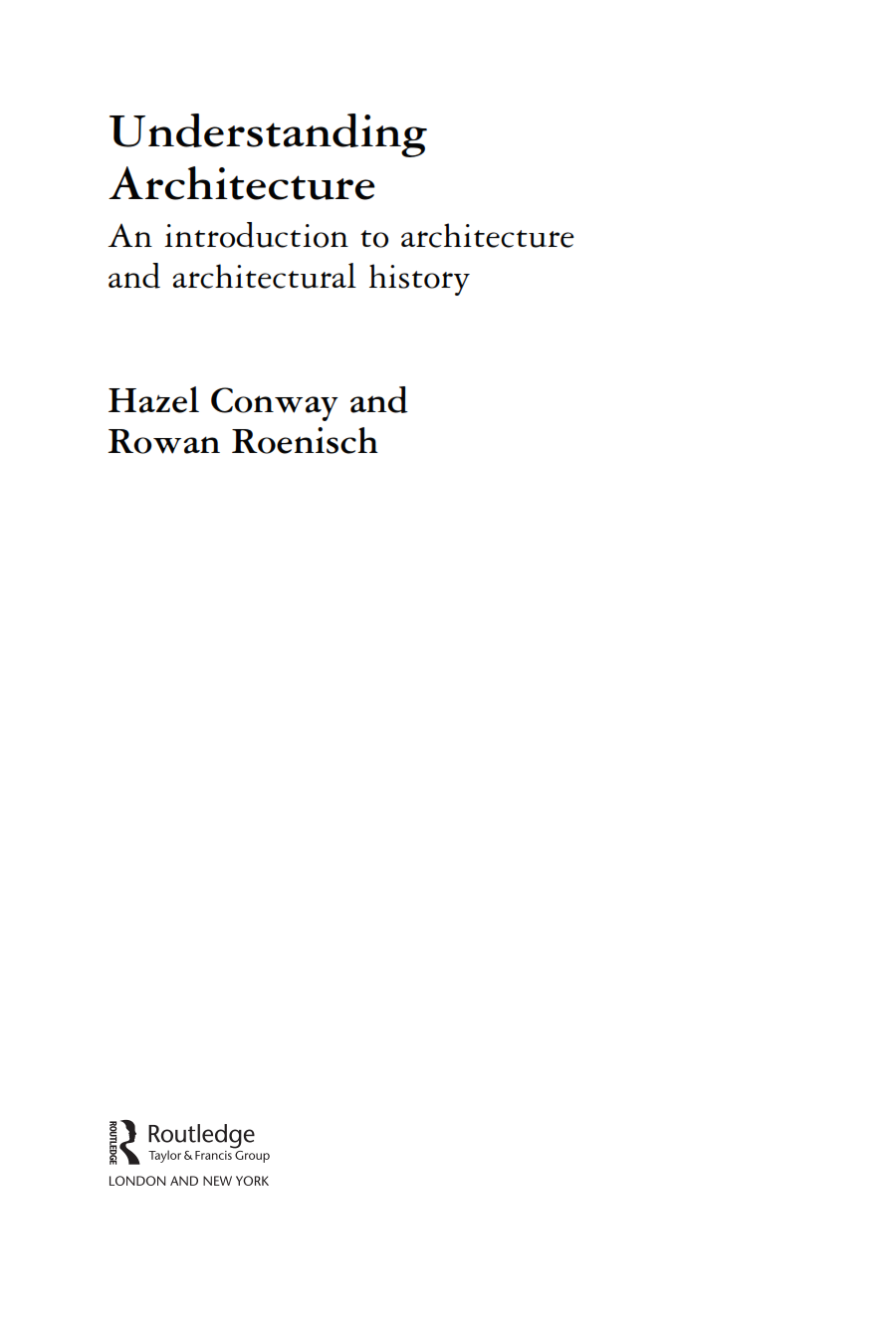 Buka Wawasan: Buku "Understanding Architecture: An Introduction to ...