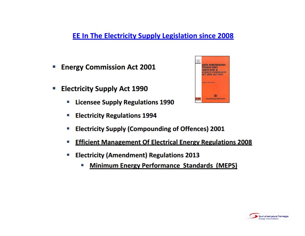 Energy Efficiency in The Electricity Supply Legislation since 2008