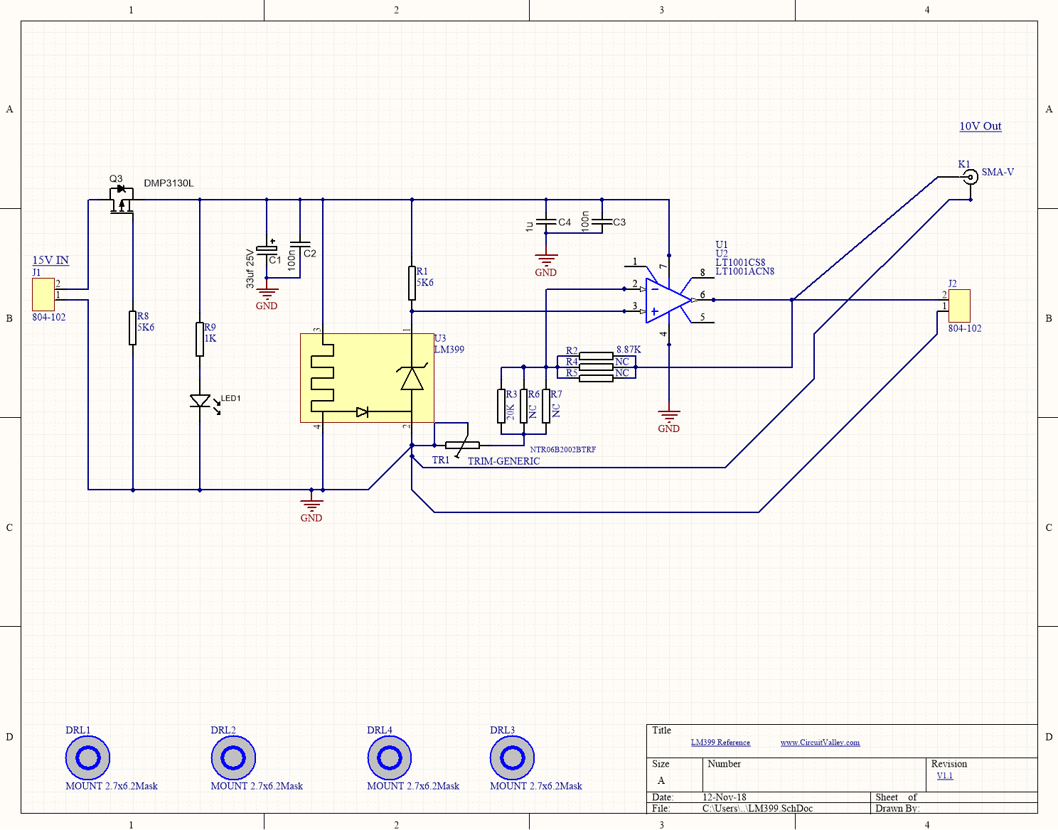 Embedded Engineering : DIY Open Source LM399 10V Voltage Reference ...