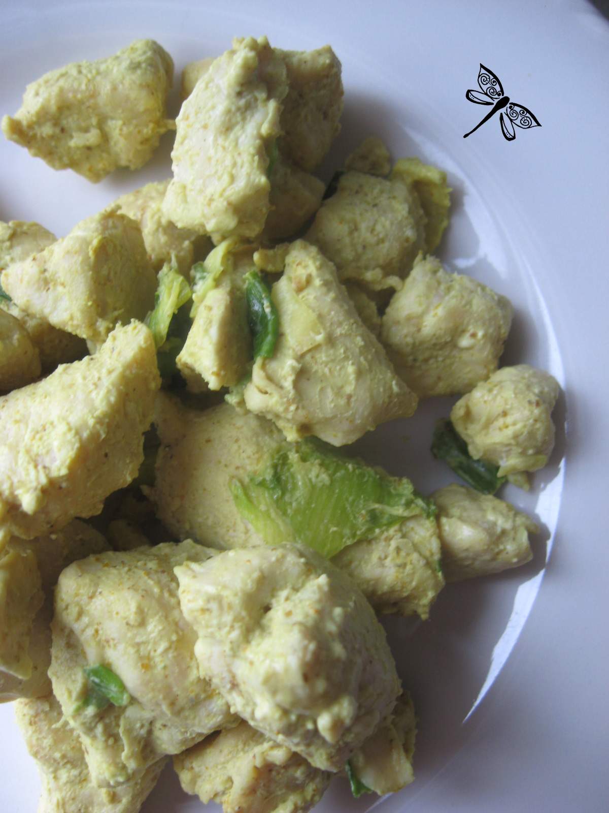 Libellule et ses spatules: Poulet au cari et lait de coco