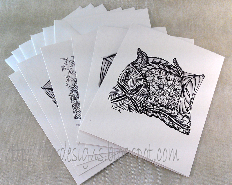 rgr designs blog: Zentangle Inspired Note Cards on Etsy!