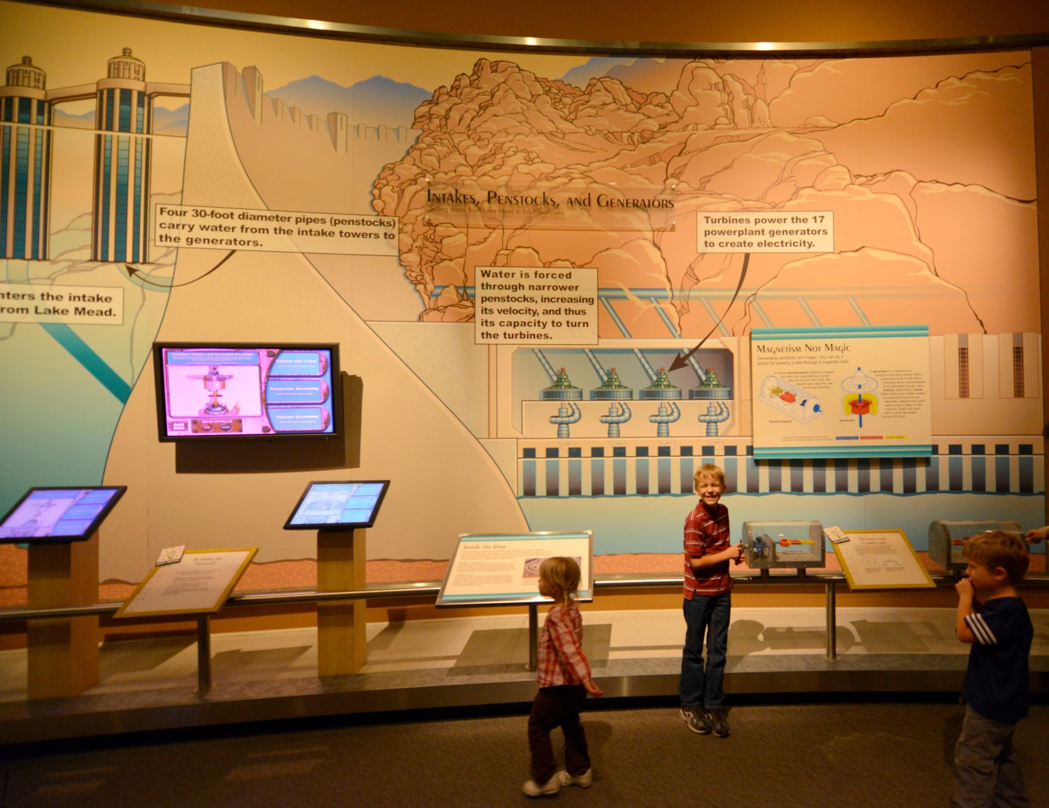 A school of fish: Hoover Dam