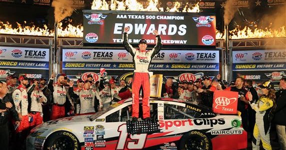 NASCAR Notes: Edwards races way into Championship Round with Texas win