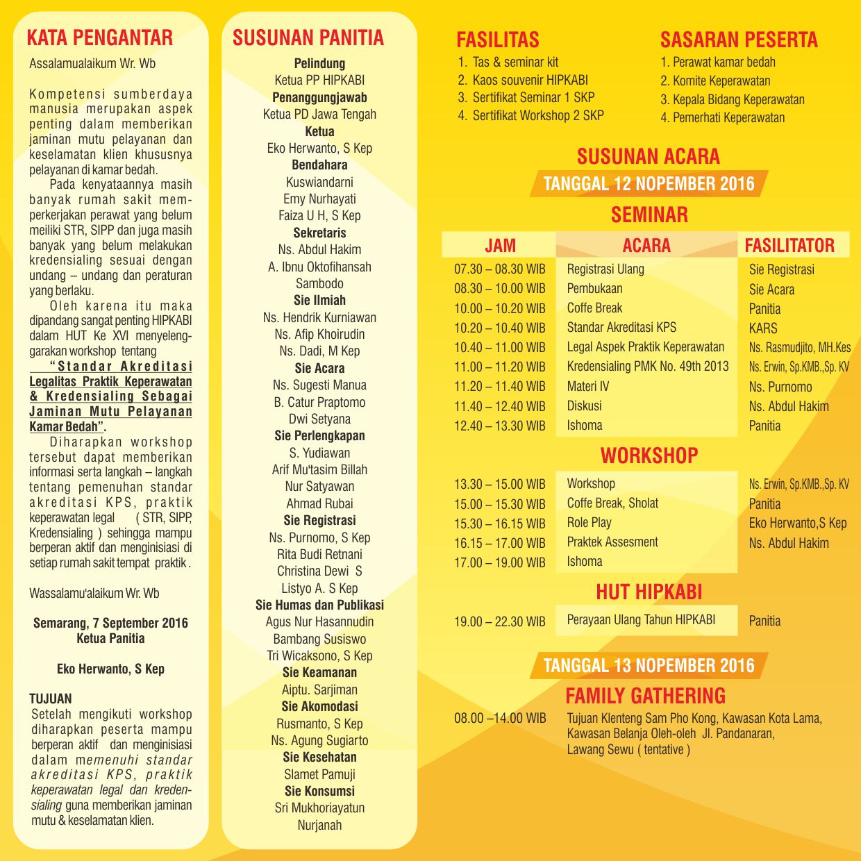 Seminar, Workshop Legalitas Praktek Keperawatan Kamar Bedah ( HUT ...