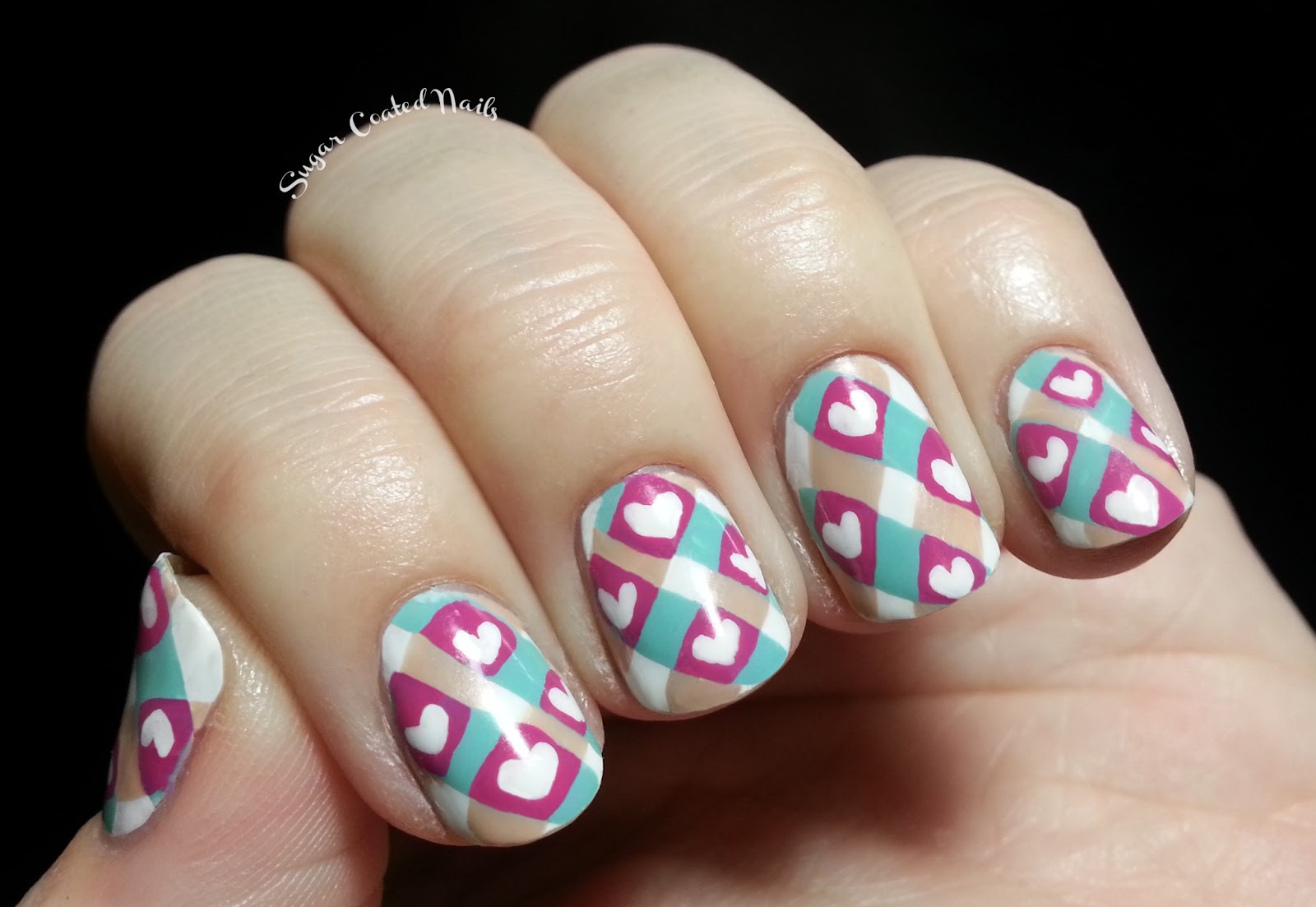 Day Two - Hearts ~ Sugar Coated Nails