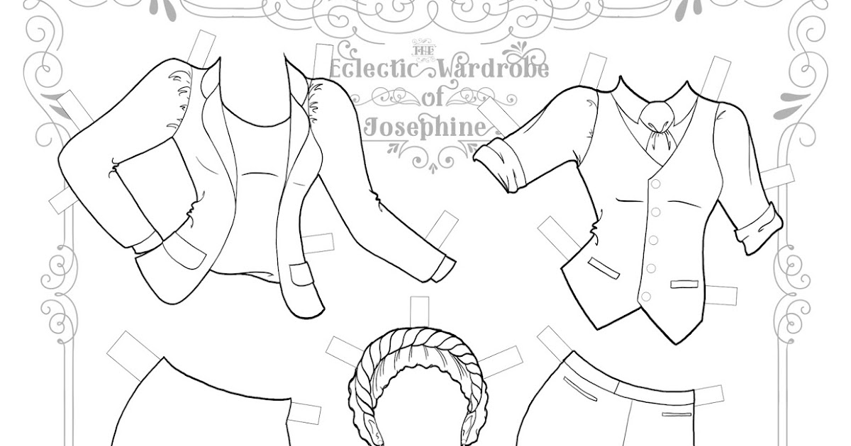 Paper Doll School: The Eclectic Wardrobe of Josephine - Coloring Sheet 5