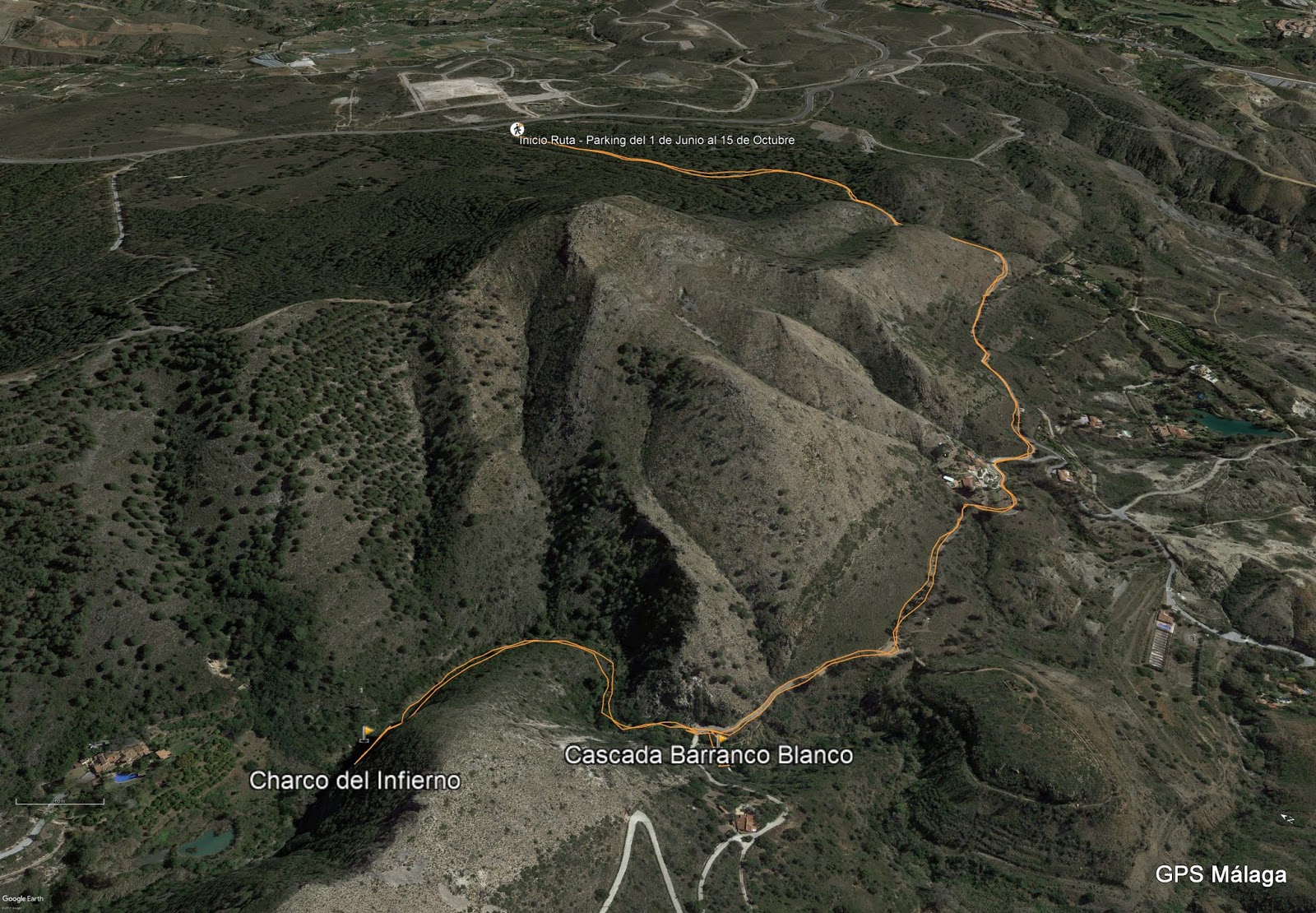GPS Malaga: Barranco Blanco (Coín, Málaga) (Agosto 2017)