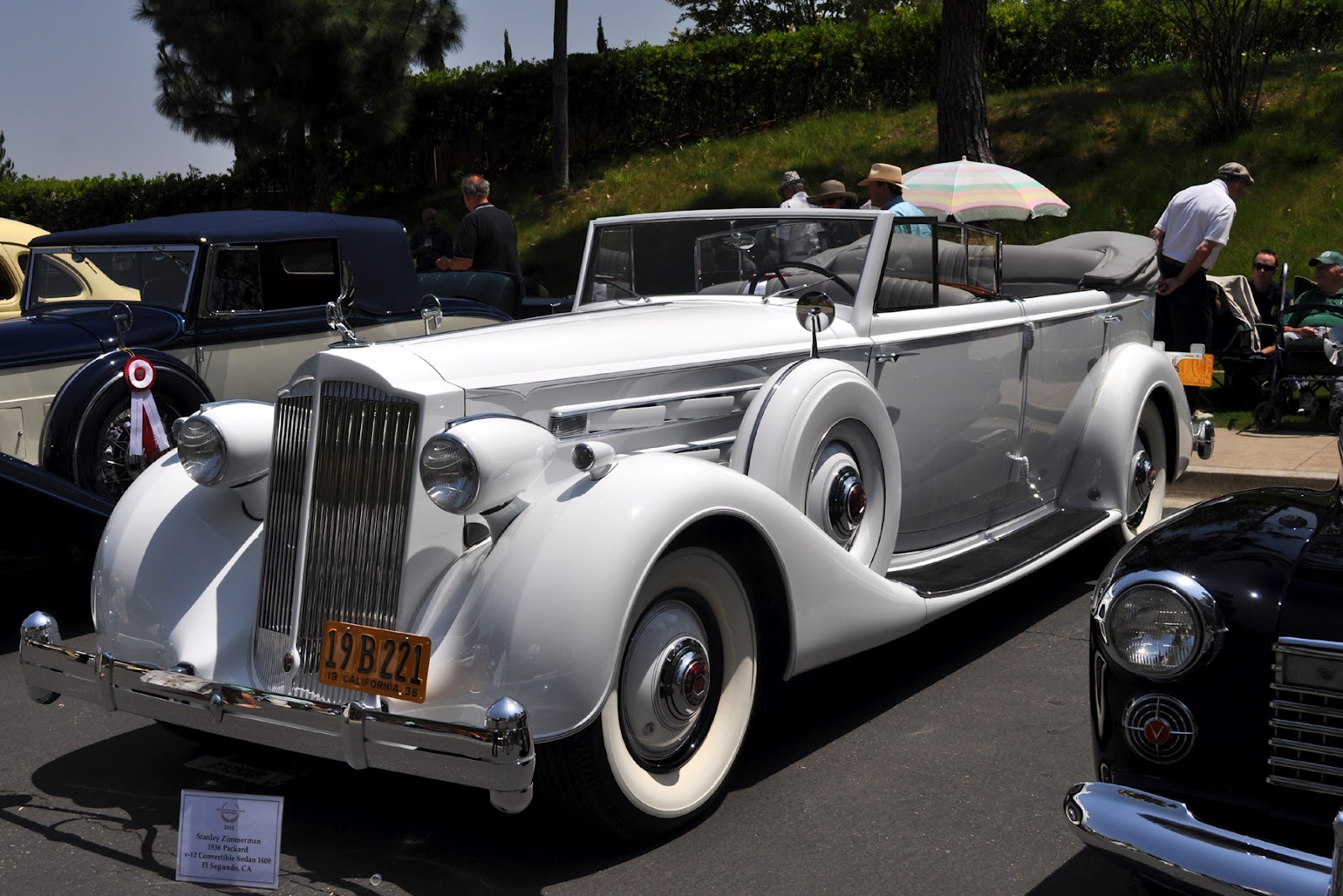 Just A Car Guy: 1936 Packard V12 convertible sedan 1408